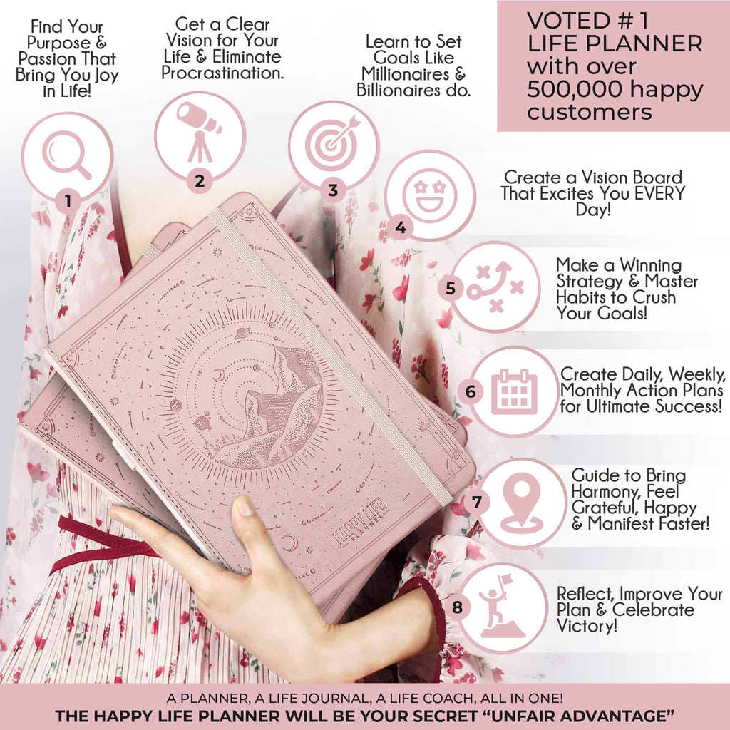 Undated Life Mastery & Happy Life Planner (A5 Size) – Freedom Mastery