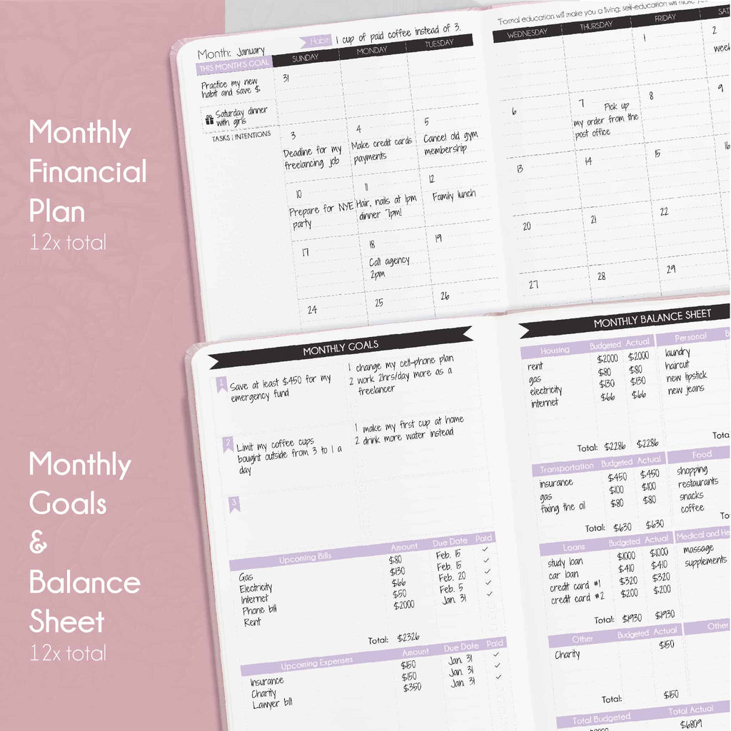 Undated Budget & Wealth Planner (A5 Size) – Freedom Mastery
