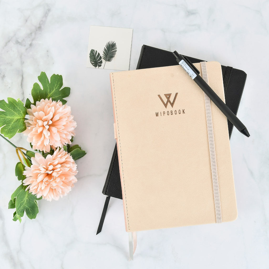 Deluxe Reusable Notebook, Lined Eco-Friendly Journal with 1 WIPOBOOK E ...